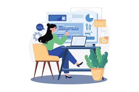 Premium Vector Writing Codes And Typing Data Code Technology