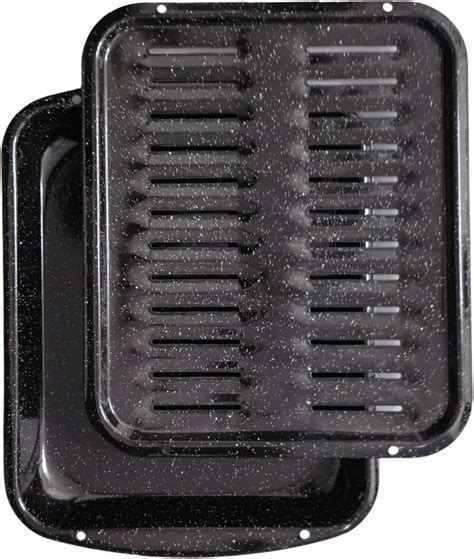 Broiler Pan For Oven Nonstick 16” X 13” Porcelain Nonstick