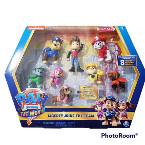 Paw Patrol The Movie Liberty Joins The Team Figure Set 8 Toys New