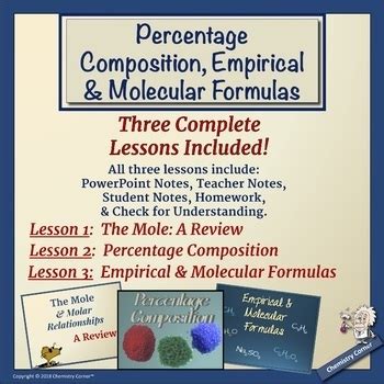 Percent Composition Empirical Molecular Formulas MEGA UNIT BUNDLE