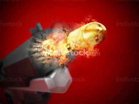 Gun Firing A Bullet