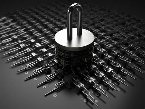 Premium AI Image Security System Locks Data For Computer Safety