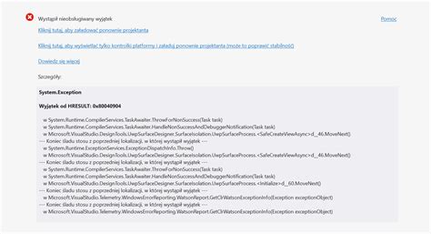 Uwp System Exception Error Hresult 0x80040904 Microsoft Qanda