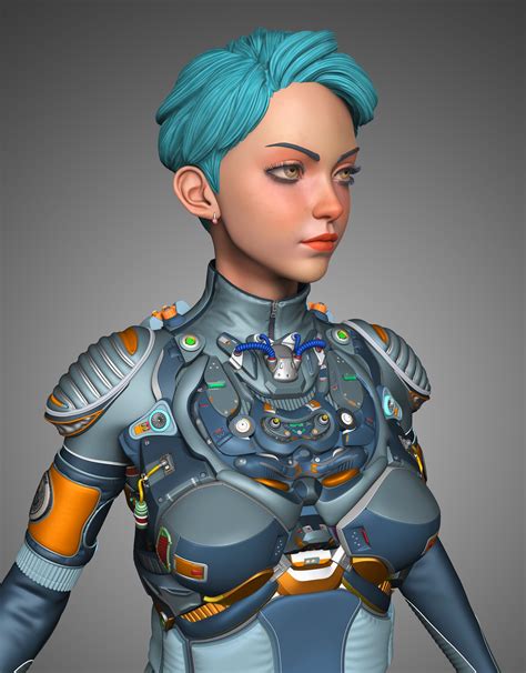 Artstation Sci Fi Female Character Scuplture
