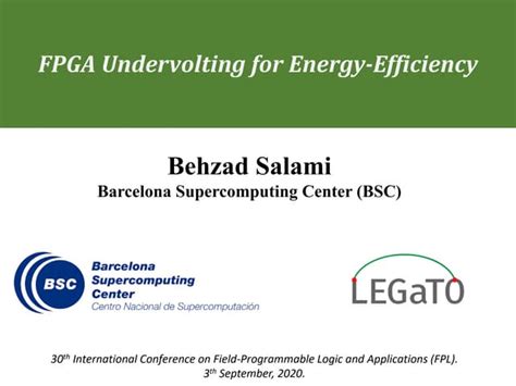 Fpga Undervolting And Checkpointing For Energy Efficiency And Error Resiliency Ppt