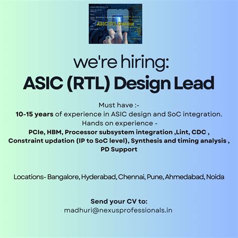 Madhuri Joshi On Linkedin Asicdesign Rtl Soc