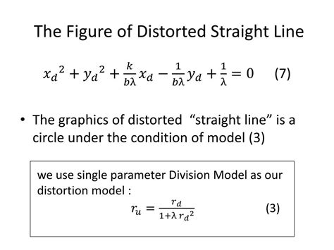 Ppt A Simple Method Of Radial Distortion Correction With Centre Of Distortion Estimation