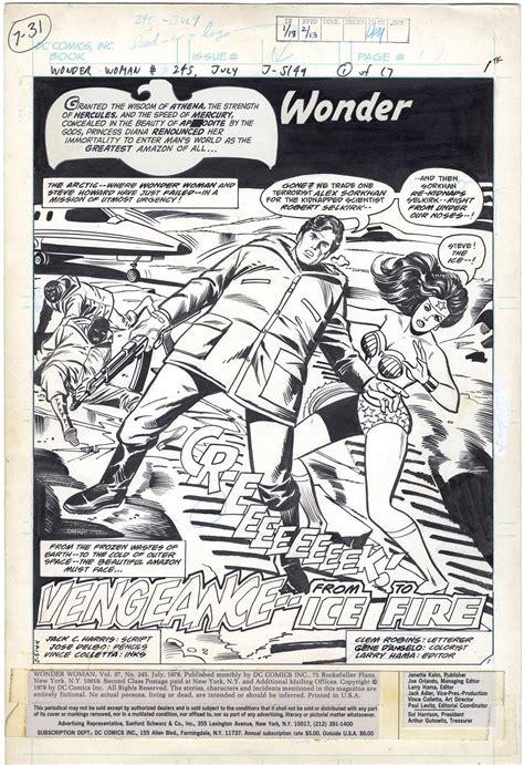 Original Comic Art By Wonder Woman 245 P1 Nostalgic Investments