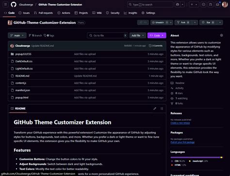 Github Cloudveergegithub Theme Customizer Extension This Extension