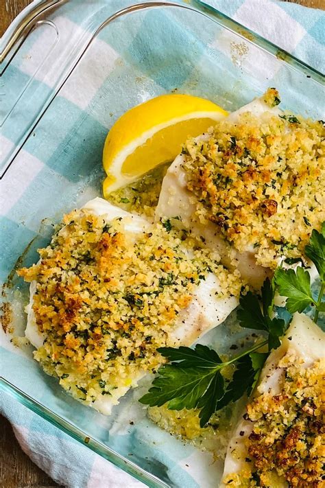 Baked Ling Cod With Lemon Garlic Butter Sauce