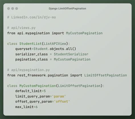 Mohamed Ali On Linkedin Python Django Drf Api Pagination Tip