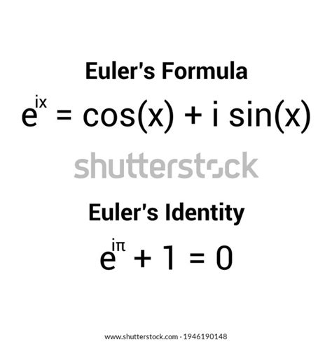 Eulers Formula Eulers Identity Stock Vector Royalty Free 1946190148