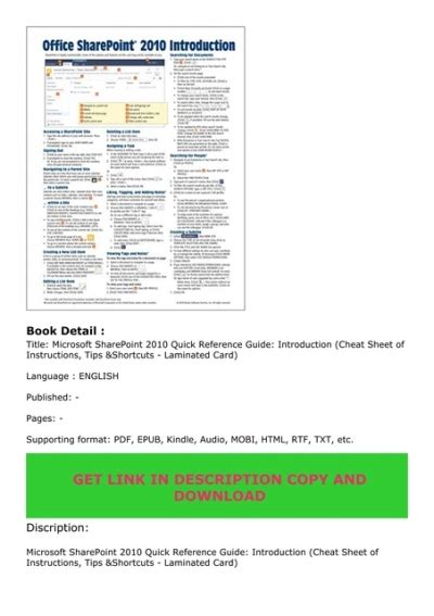 PDF Microsoft SharePoint Quick Reference Guide Introduction