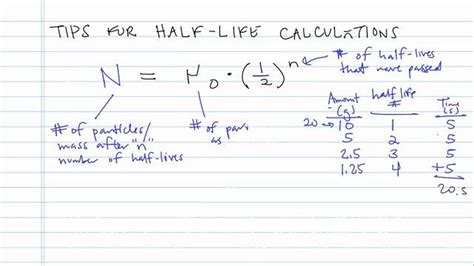 Half Life Chemistry Formula