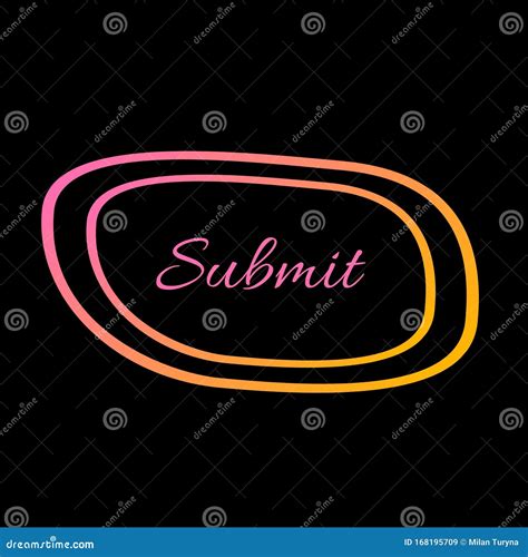 Simple Gradient Pink And Orange Submit Button For Website Stock