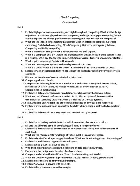 Cloud Computing Qb Pdf Cloud Computing Virtualization