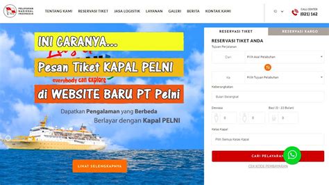 Ini Caranya Pesan Tiket Kapal Pelni Online Dari Website Baru Pelni
