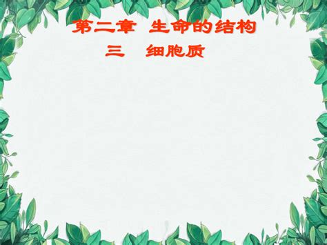 浙科版（2019）生物必修一 第二章第三节 细胞质课件 共22张ppt 21世纪教育网
