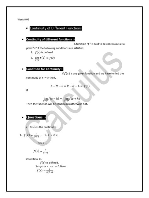 Continuity Of Different Functions Pdf Mathematical Analysis Functions And Mappings