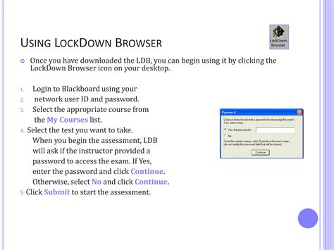 Lock Down Browser Quick Reference Guide Powerpoint Ppt