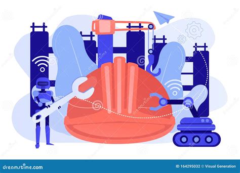 Robotics Construction Concept Vector Illustration Stock Vector Illustration Of Color Data