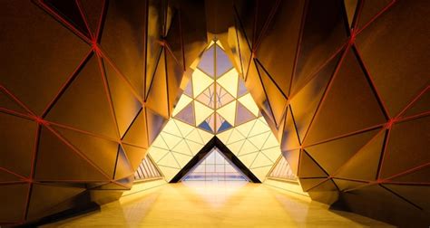 Premium Photo Contemporary Triangle Shape Design Modern Architecture Building Interior