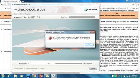 autocad mep 2015 install fails erroneous 4 5 not installed