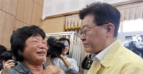 텐트 부족해 이재민 호소에이재명 전북도에 곧장 지원요청