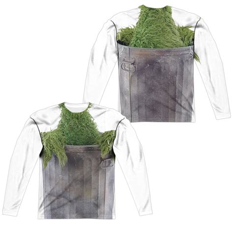 Sesame Street Oscar Costume Frontback Print Regular Fit Long
