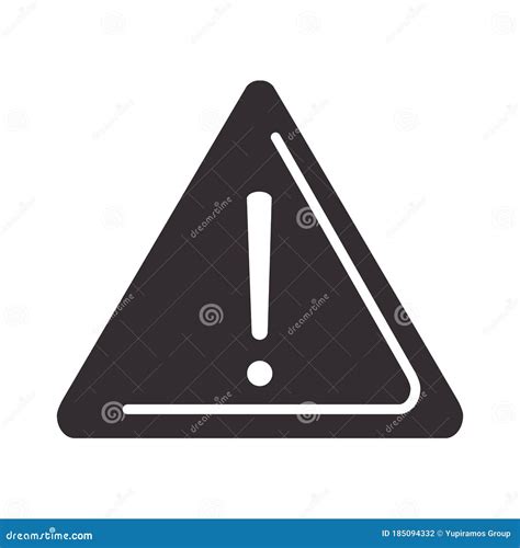 Alert Icon Warning Attention Danger Exclamation Mark Precaution Silhouette Style Design Stock