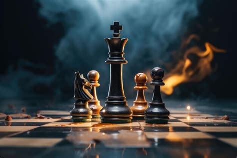 Premium Ai Image Chess Game Aggressive Move