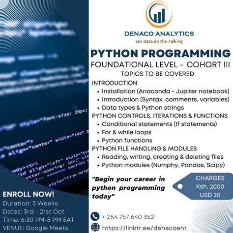 denaco analytics on linkedin python programming language