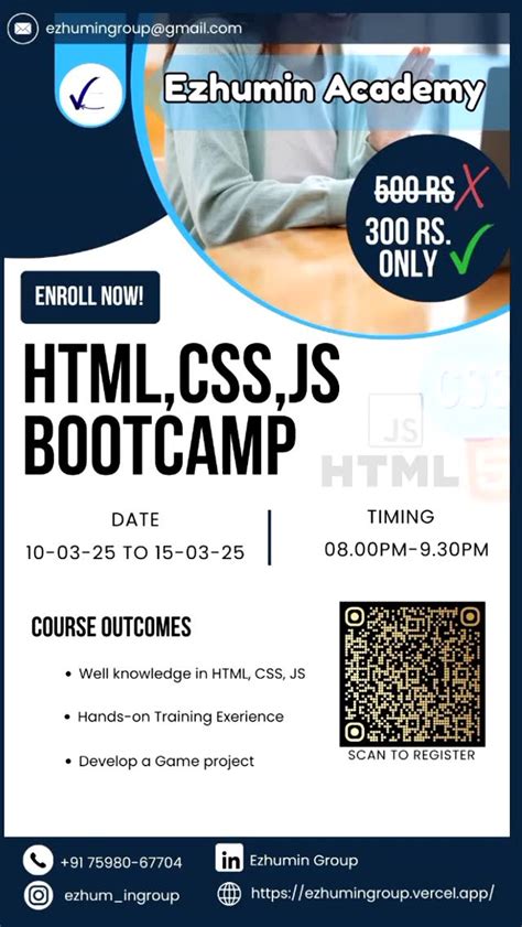 Ezhumin Group 🚀 Join Our Html Css Js Bootcamp 🎯 Ready To Dive Into