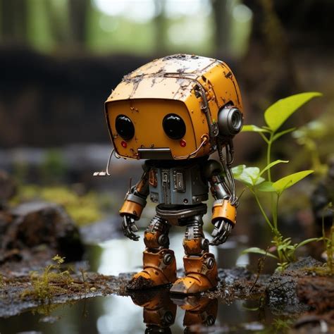 Premium Ai Image Yellow Robot