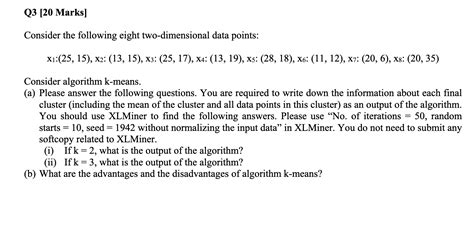 Solved Q Marks Consider The Following Eight Chegg Com