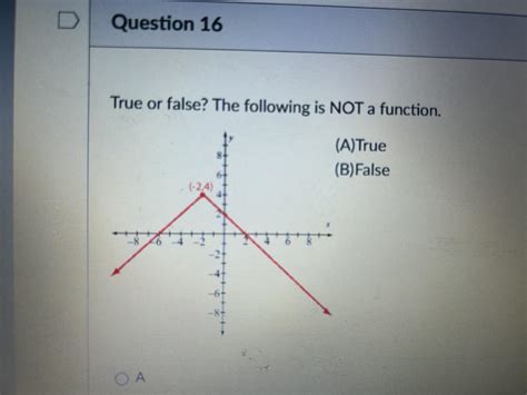 Solved True Or False The Following Is Not A Function