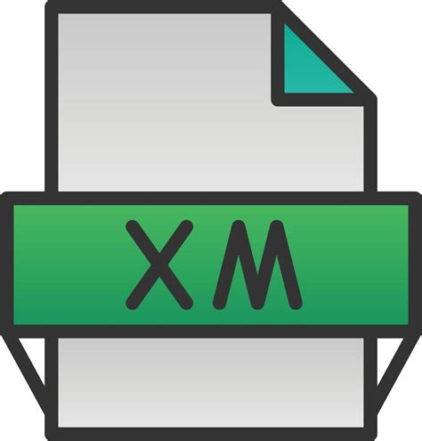 Xm File Format Icon 15823796 Vector Art At Vecteezy