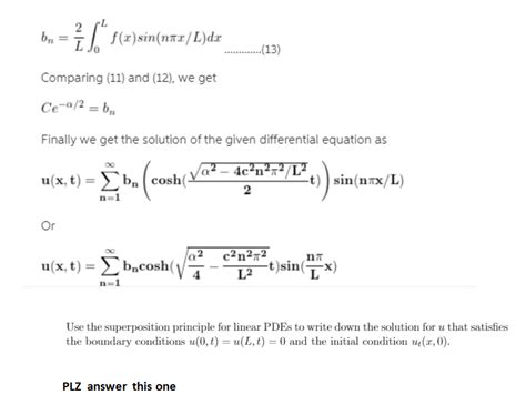 Solved Consider The Linear Partial Differential Equation