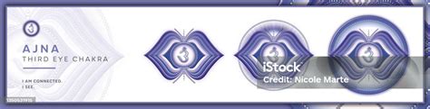 차크라 기호 제 3 눈 차크라 Ajna 직관 명쾌함 명상 신뢰 나는 본다 Sacred Geometry에 대한 스톡 벡터 아트 및