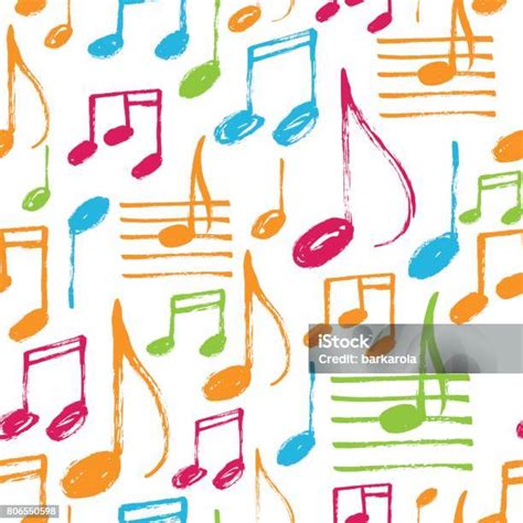 음악 노트 벡터 완벽 한 패턴입니다 디자인에 대한 스톡 벡터 아트 및 기타 이미지 디자인 음표 패턴 Istock