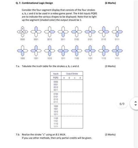 Solved Q 7 Combinational Logic Design 6 Marks Consider