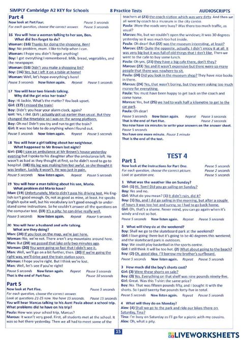 Hd K S 2020 Listening Script 4 Worksheet Live Worksheets