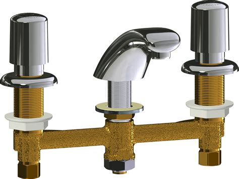 Deck Mounted Metering Faucet With 8 Centers Chicago Faucets