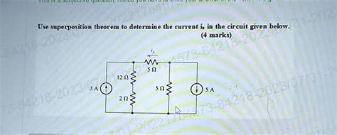 Use Superposition Theorem To Determine The Current Ix In The Circuit