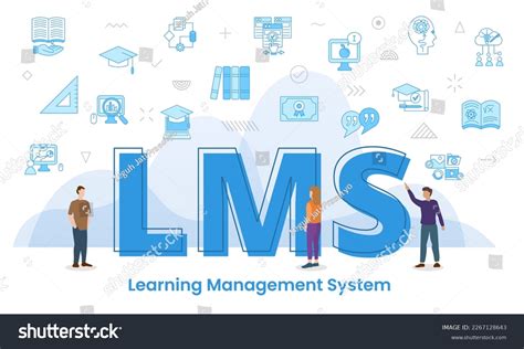 Lms Learning Management System Concept Big Stock Vector Royalty Free