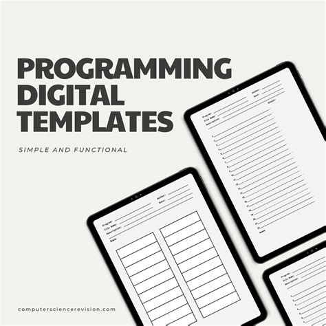 Codingprogrammingtemplate Digital Notebook Light Theme For