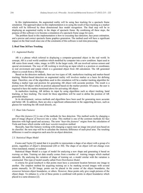 Solution Face Tracking Implementation With Pose Estimation Algorithm In Augmented Reality