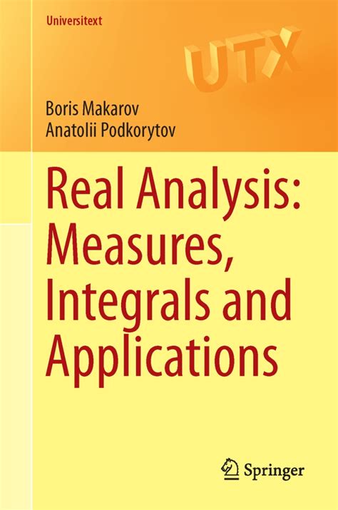 Real Analysis Measures Integrals And Applications Premiumjs Store