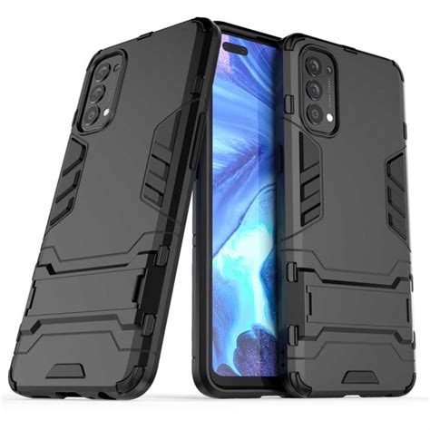 For Oppo Reno G Reno Pro Phone Case Luxury Lron Man Stand Cover Hard Armor And Soft