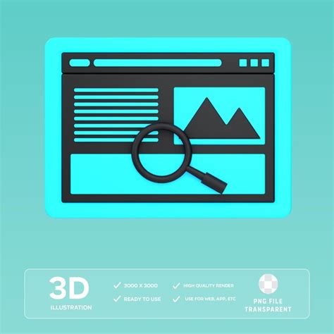 Premium Psd Psd Web Analytics 3d Illustration